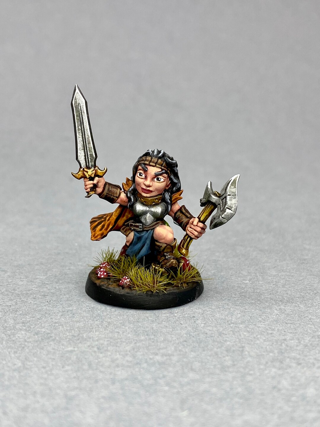 Handpainted Dnd Miniature - Gnome Warrior 32 Mm - Etsy
