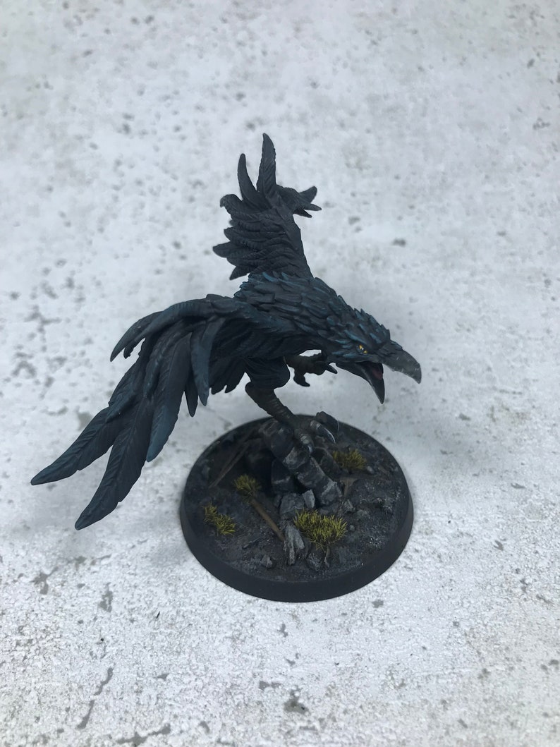 Dnd Miniature Giant Raven - Etsy