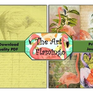 Flamingo Junk Journal Digital Download Set for Journaling and Other ...
