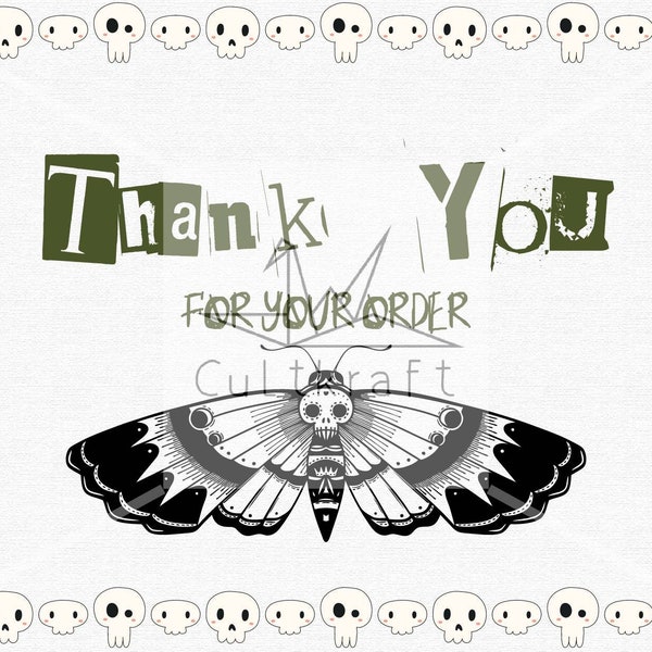 Emo Thank You Card - Etsy