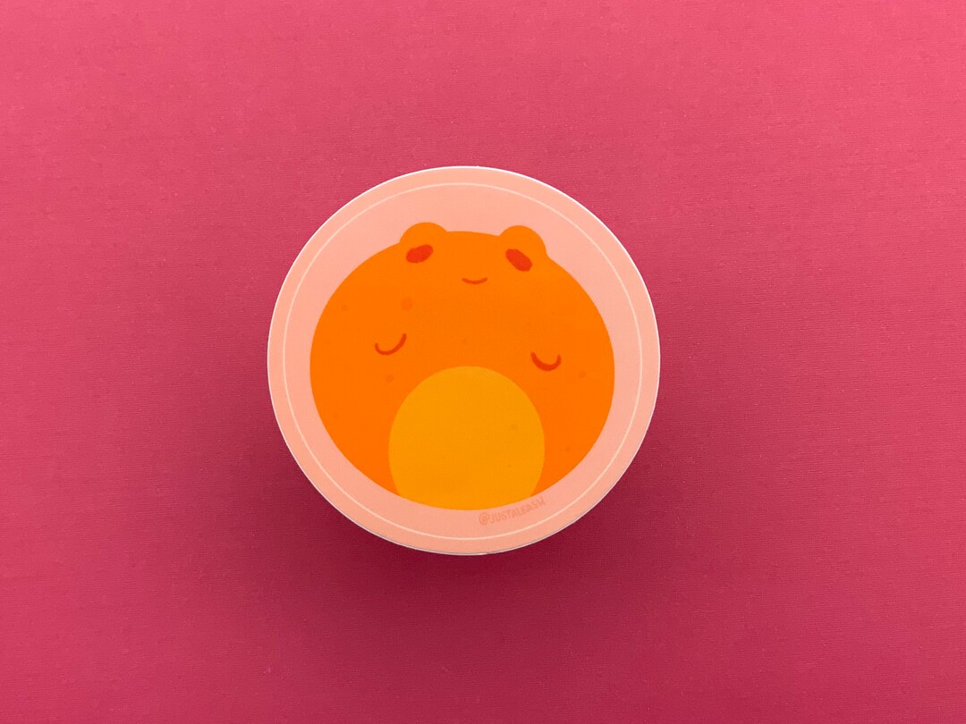 Orange Frog Sticker - Etsy
