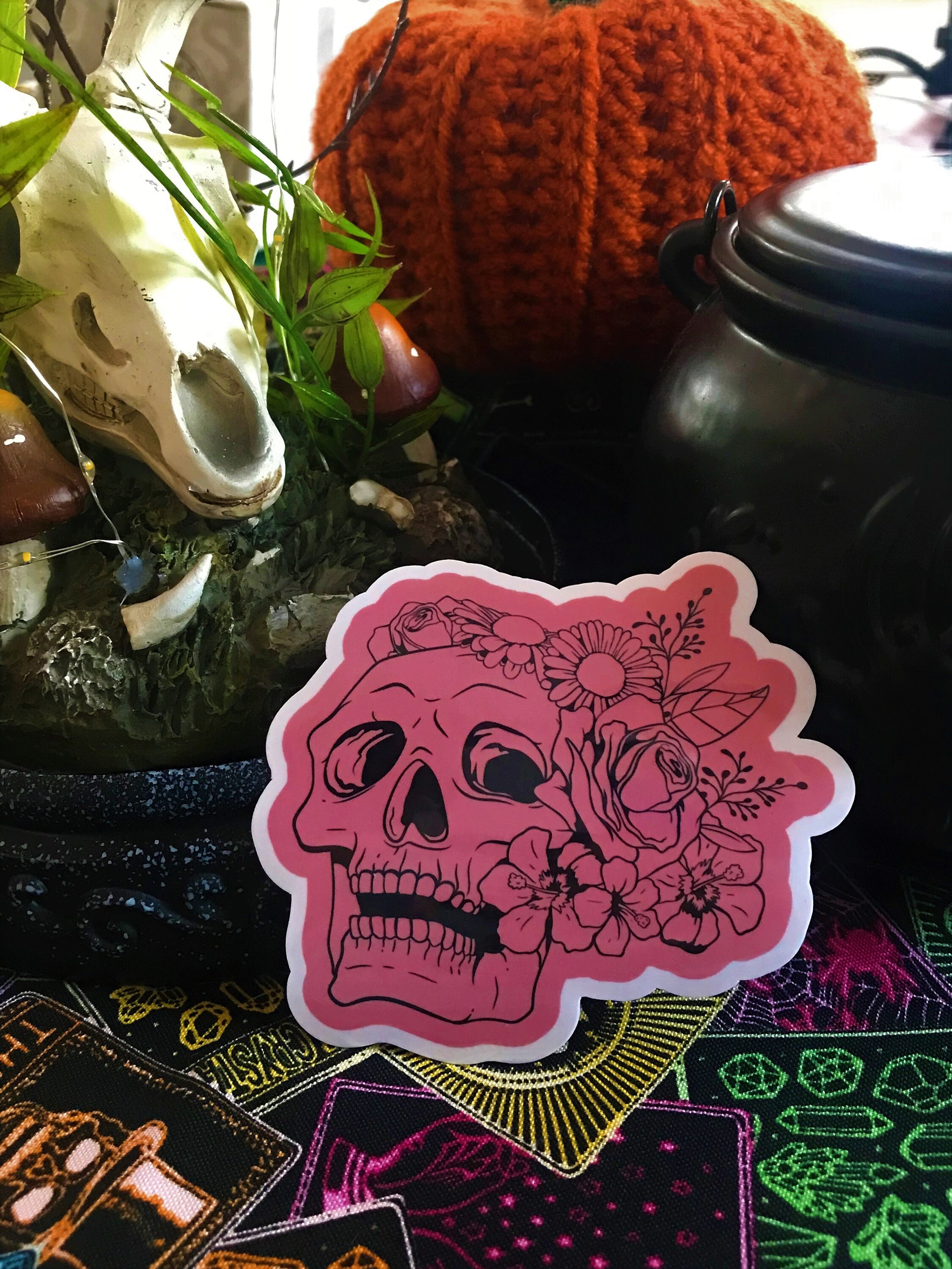 Drawn Skull Vinyl Sticker - Etsy