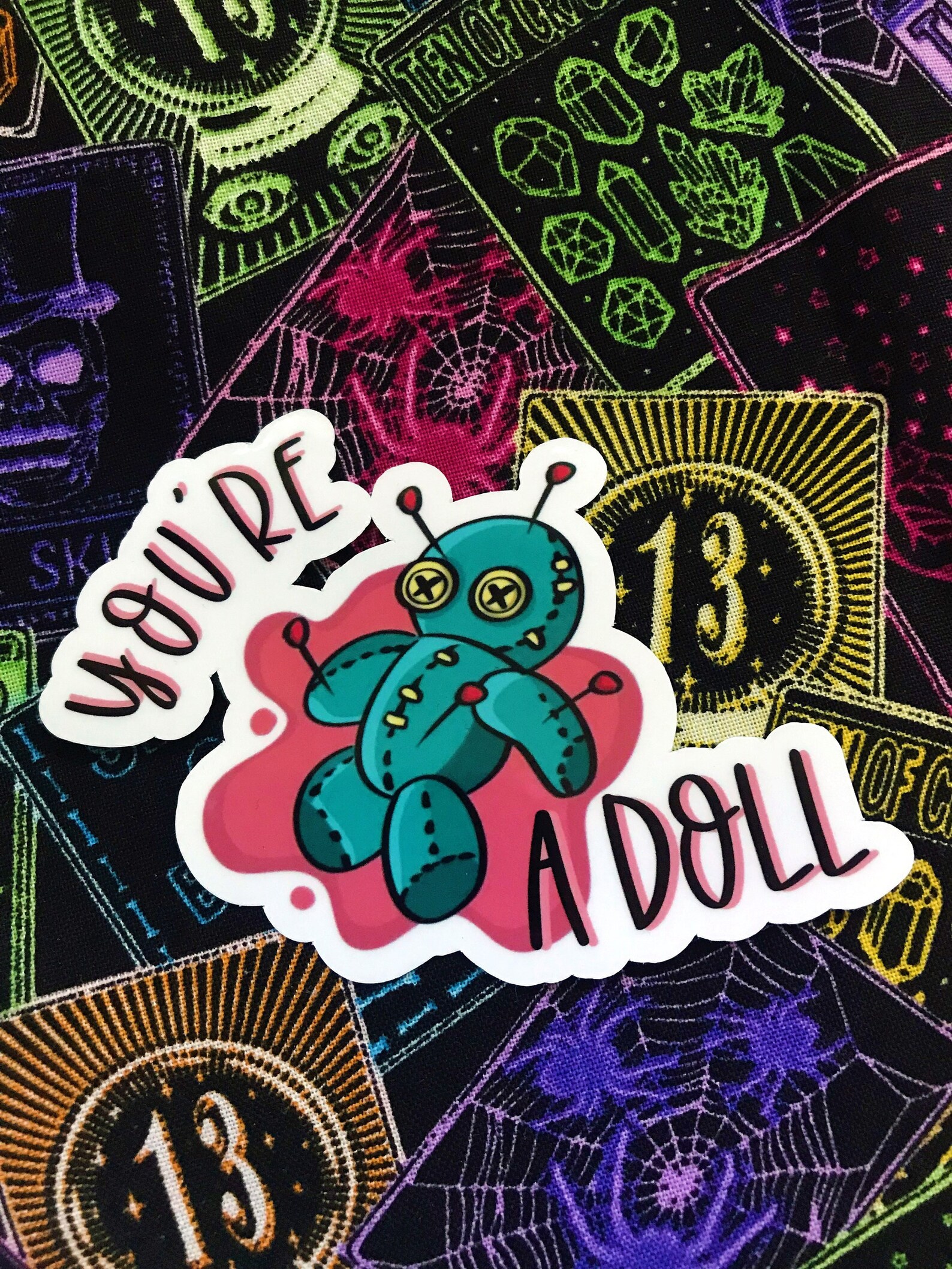 Voodoo Doll Humorous You're A Doll Vinyl Sticker - Etsy