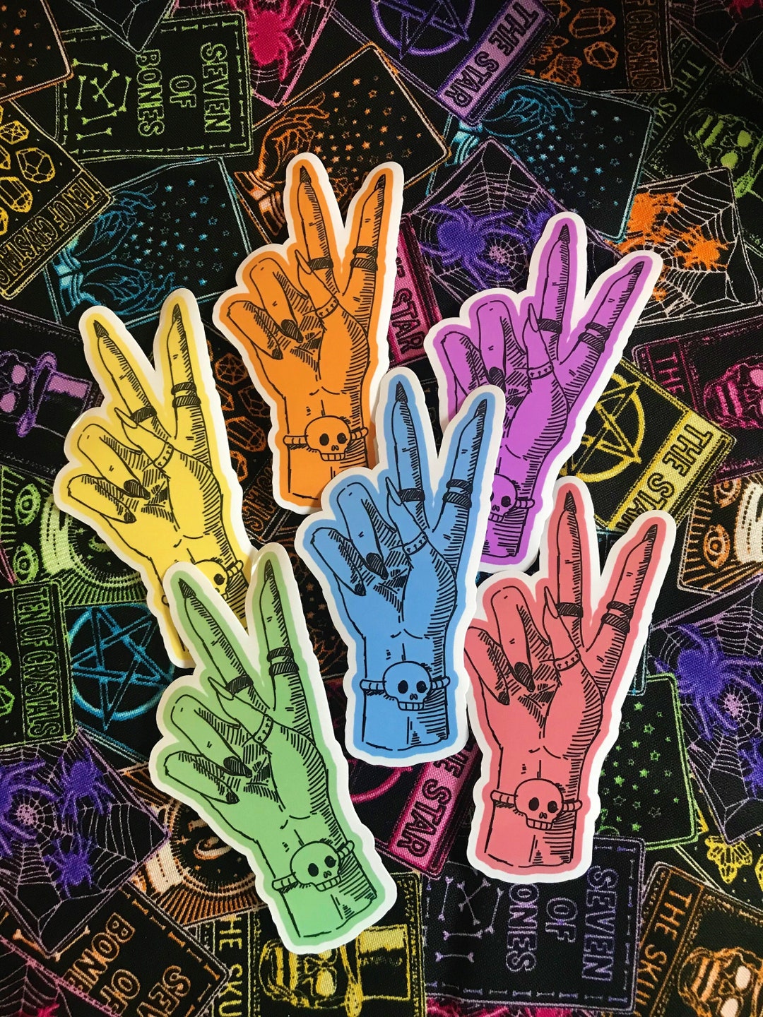 Drawn Hand Peace Symbol Vinyl Sticker - Etsy