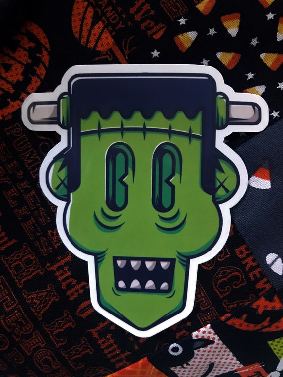Cartoon Frankenstein Vinyl Sticker | Etsy