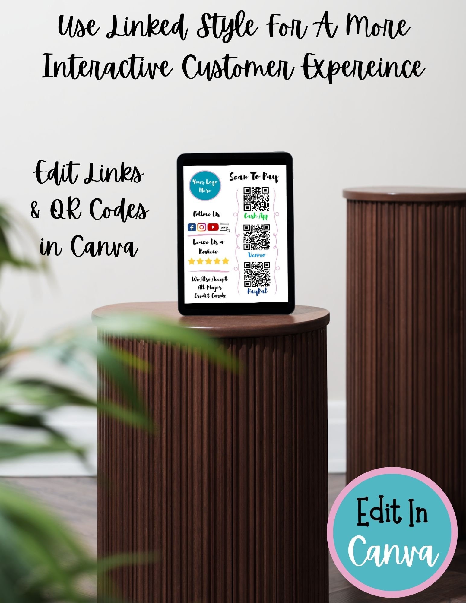 Scan to Pay Template, QR Code Sign, Cashapp Sign, Craft Fair Supplies ...