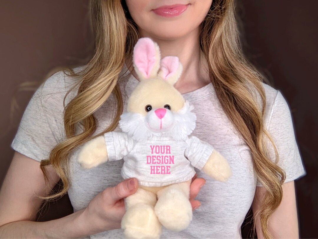 Printify Stuffed Animal Mockup Grey Ash Bunny Mockup - Etsy