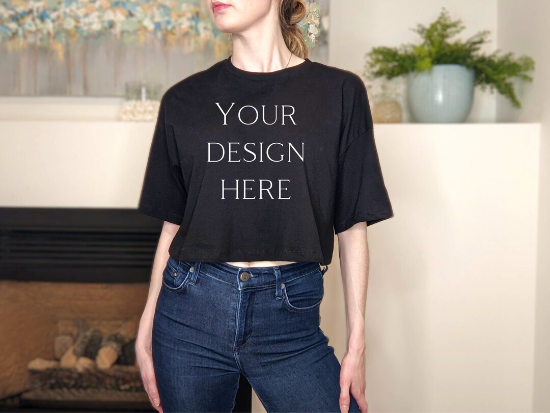 Crop Top Mockup Bella 8882 Mockup Bella 8882 Crop Top Mock Up, Cropped ...