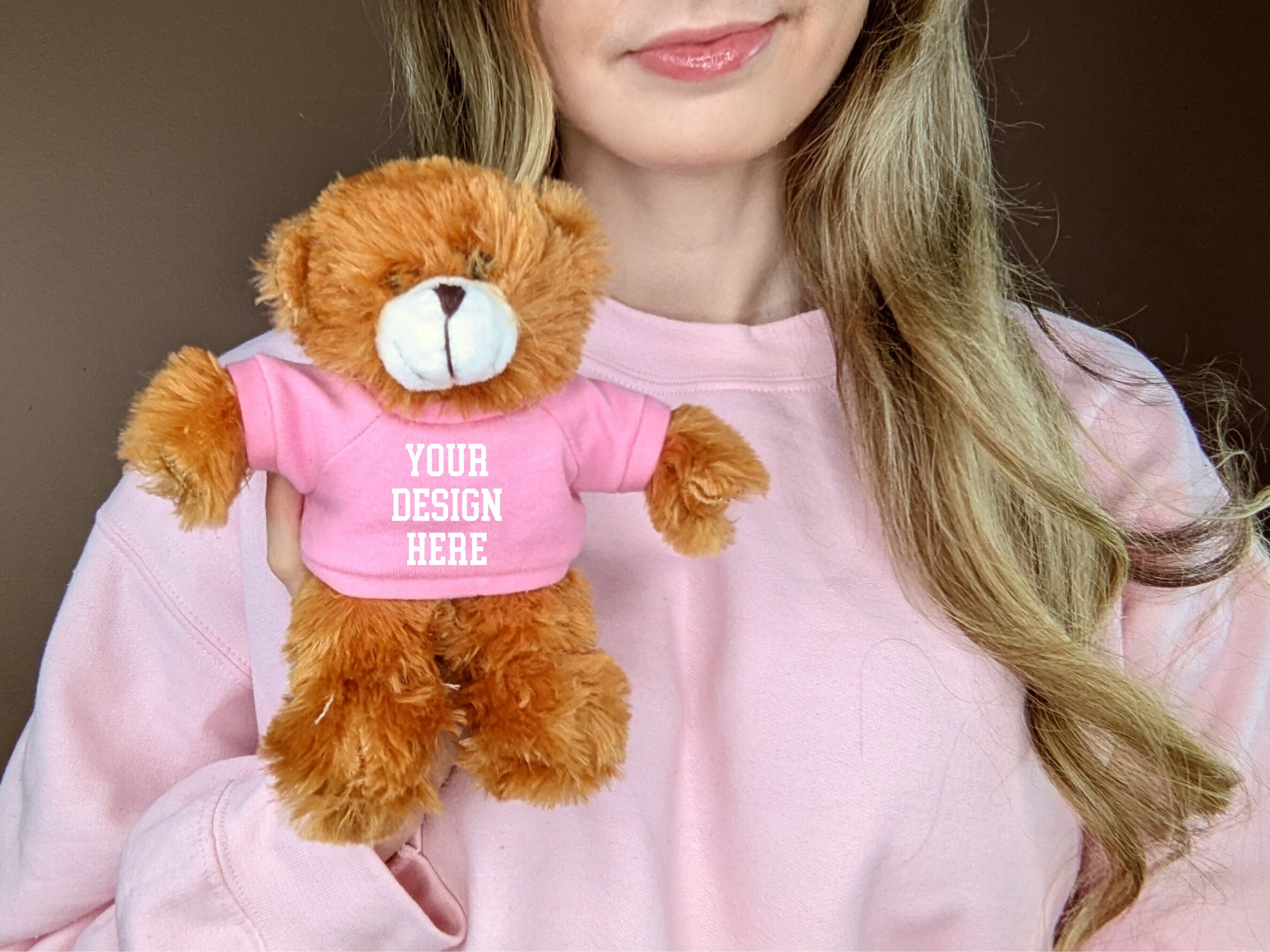 Pink Teddy Bear Mockup Printify Stuffed Animal Mockup - Etsy