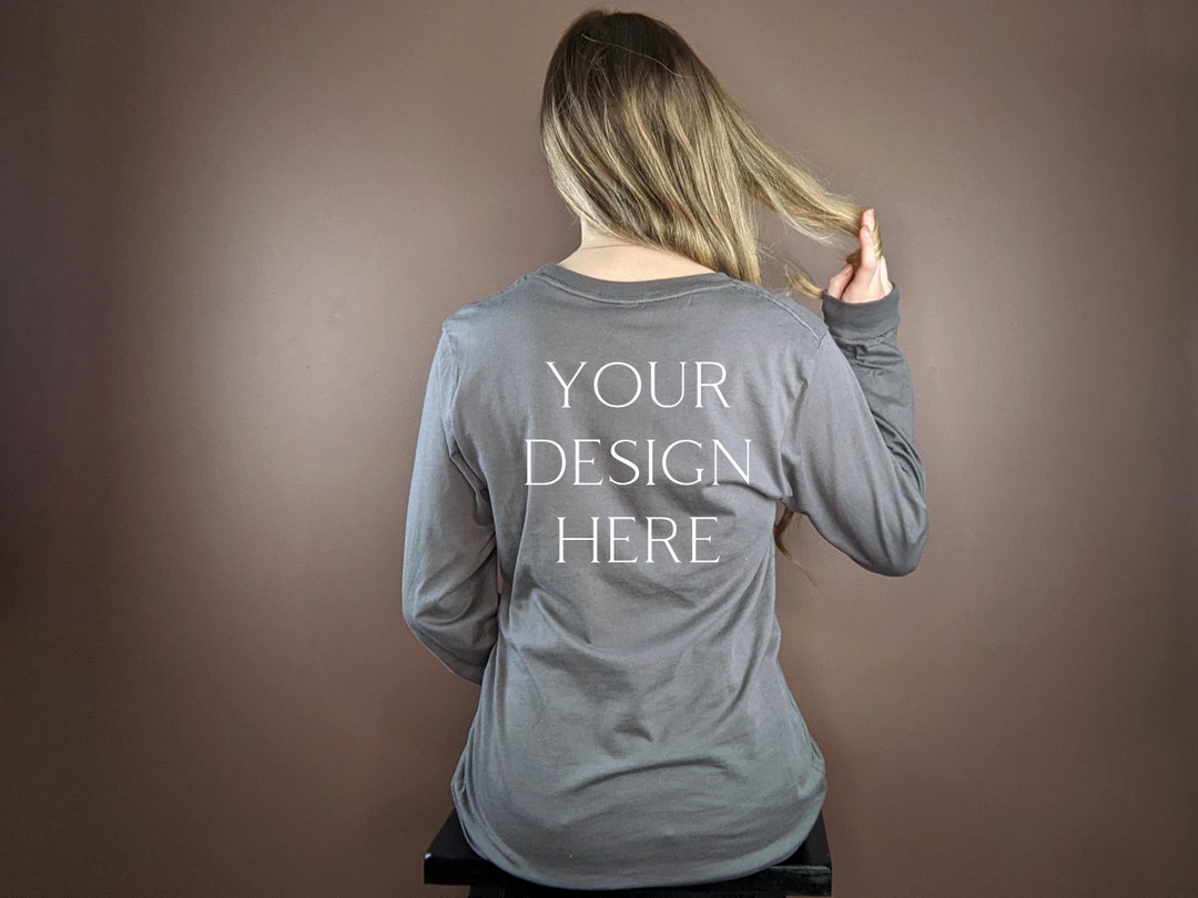 Asphalt 3501 Mockup FREE Size Chart Asphalt Bella Canvas 3501 Mock Up ...