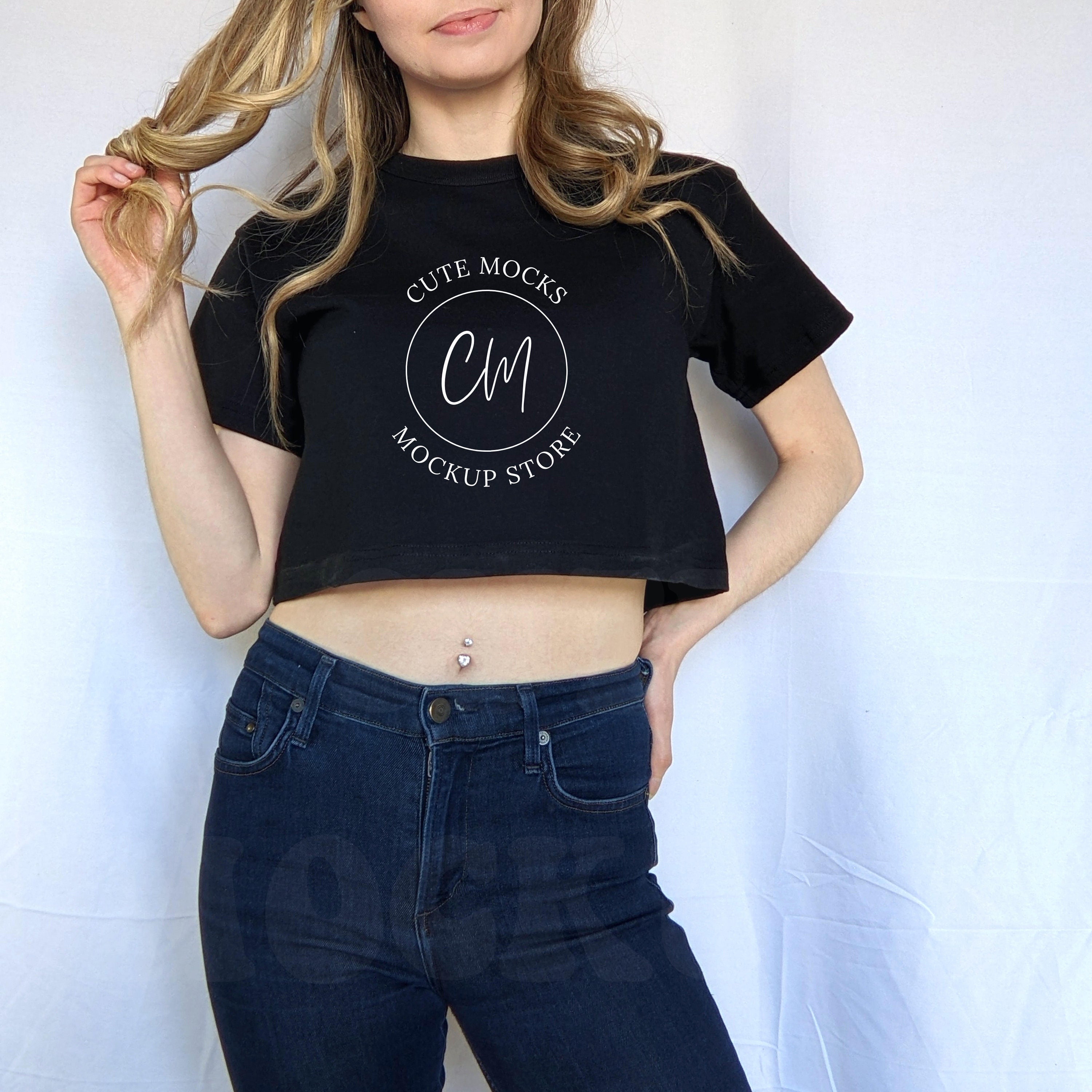 Champion Crop Top Mockup Champion Mockup Crop Top Mock Up - Etsy