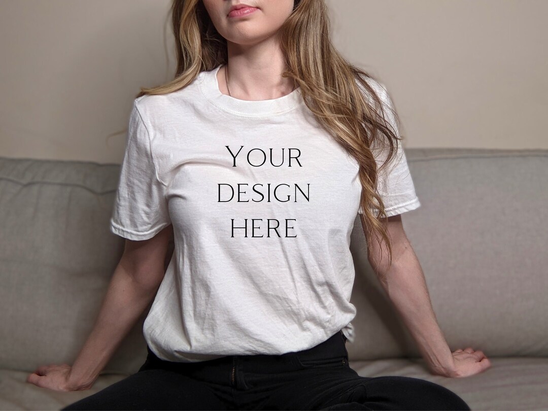 Gildan 5000 Mockup Gildan 5000 Mock Up Model Mock Up White - Etsy