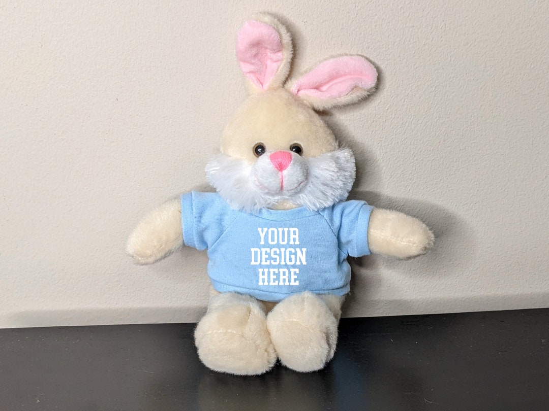 Printify Stuffed Animal Mockup Light Blue Bunny Mockup Printify Stuffed ...