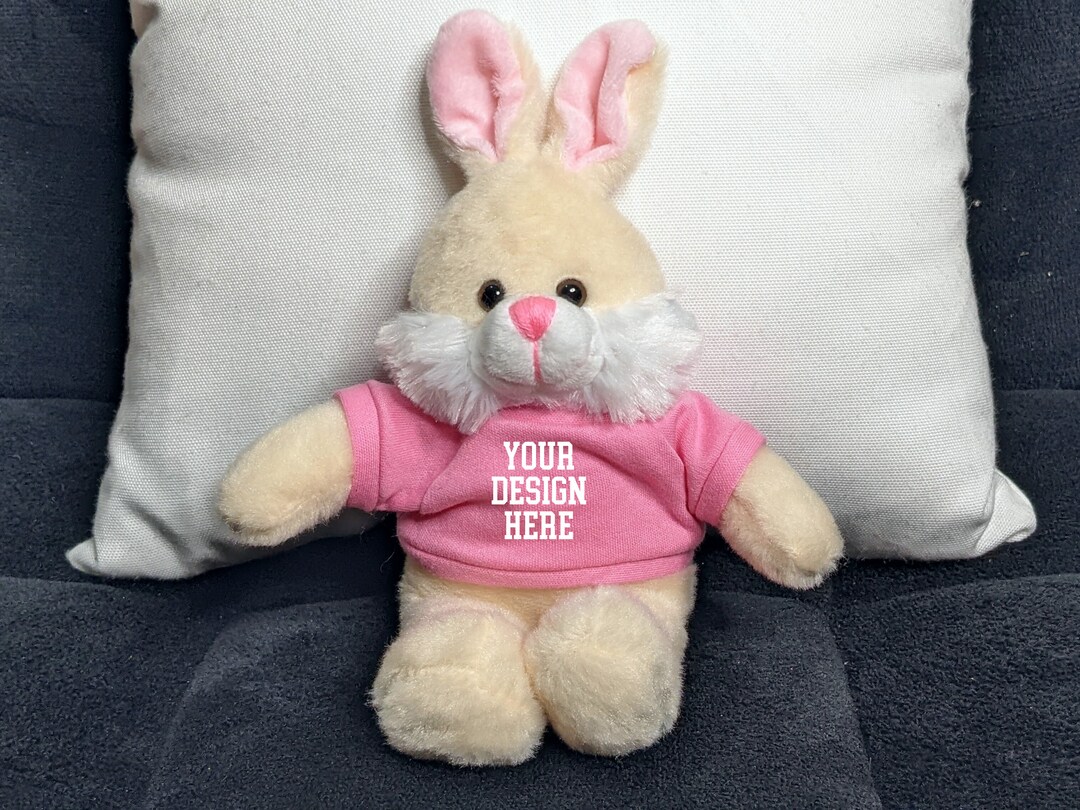 Printify Stuffed Animal Mockup Pink Bunny Mockup Printify - Etsy