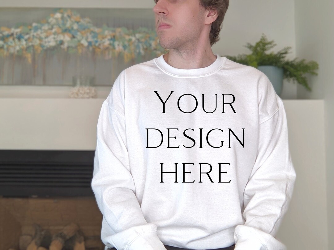 Gildan 18000 Male Model Mockup Mens Mockups Gildan 18000 - Etsy