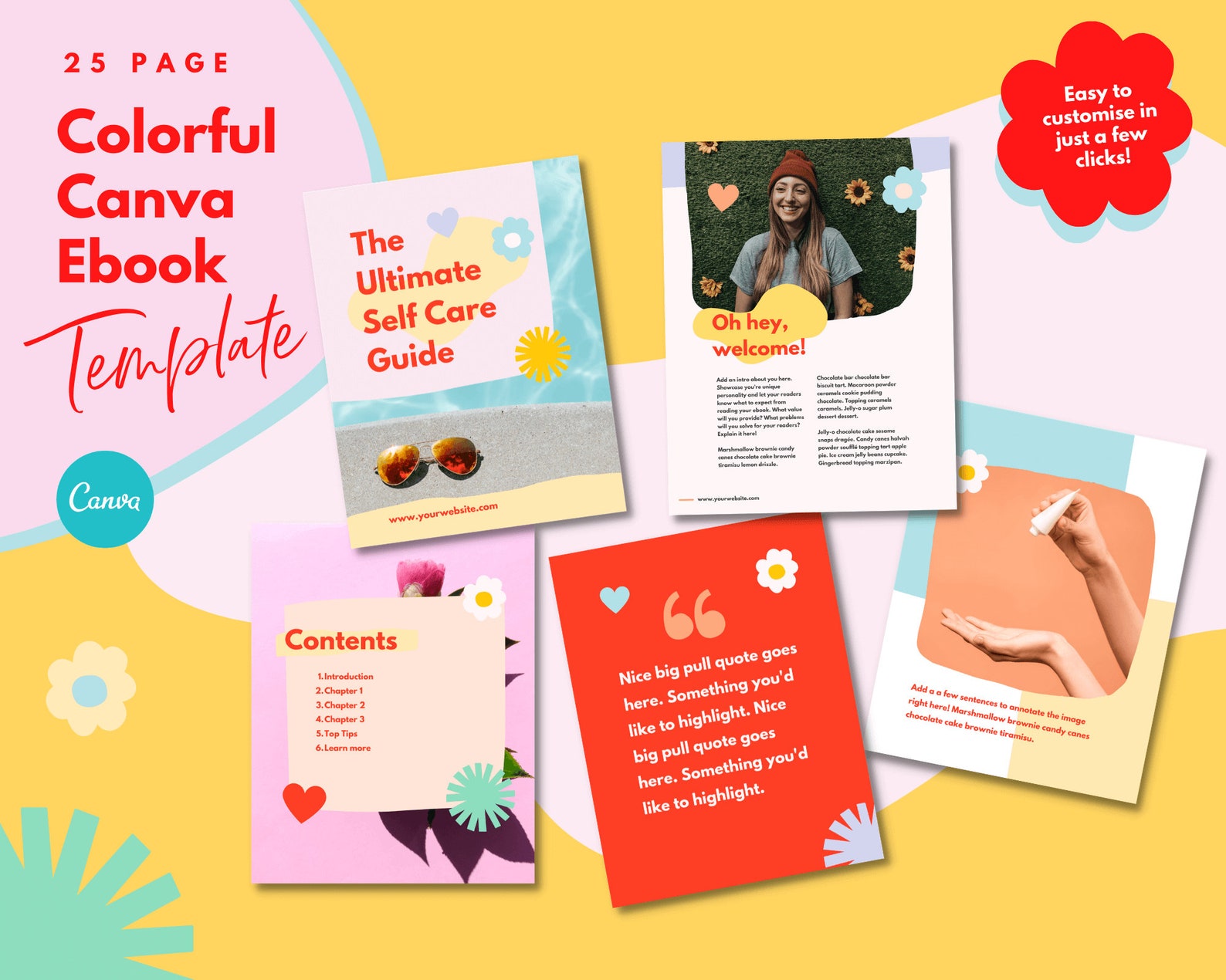 Ebook Template Canva Blogger Template Lead Magnet - Etsy
