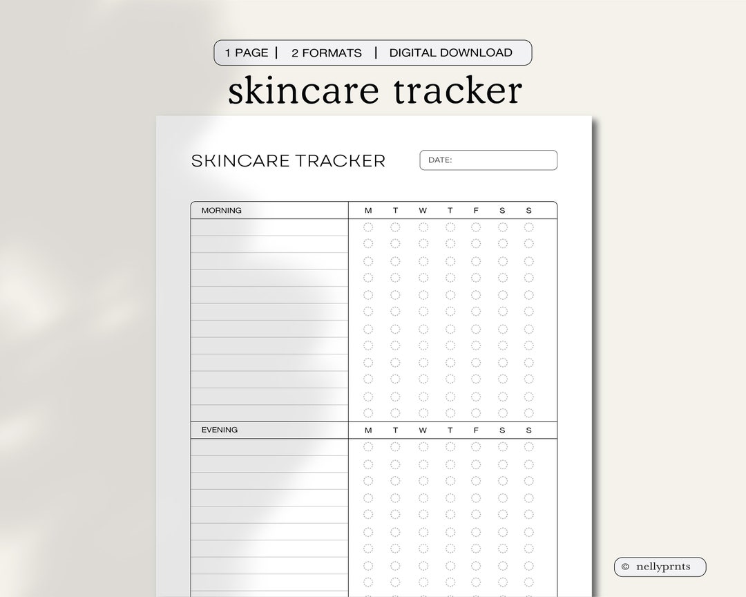 Skincare Routine Planner, Beauty Planner, Daily Self Care Planner ...