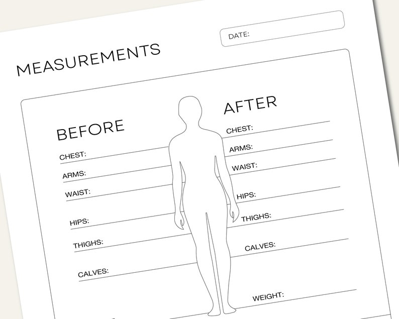 Body Measurements Tracker, Workout Progress, Weight Tracker, Fitness ...