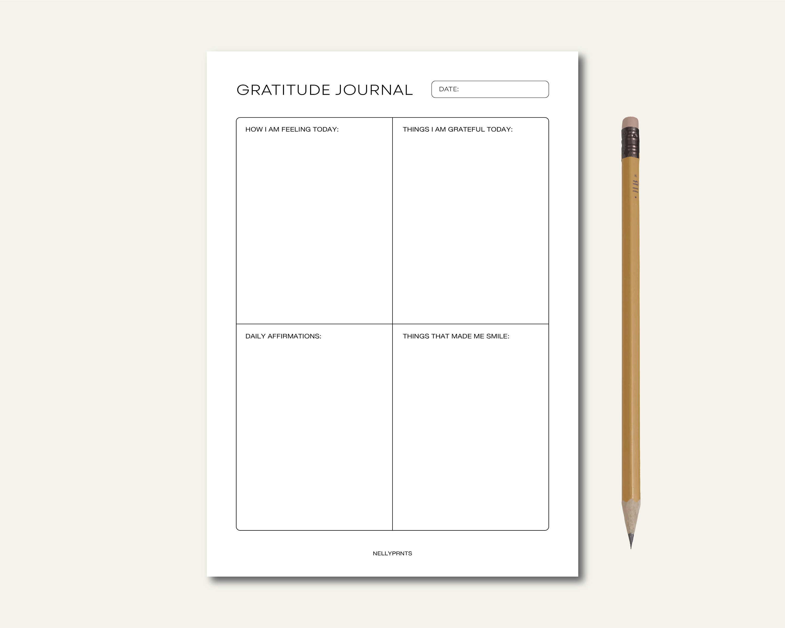 Gratitude Journal Printable, Daily Gratitude Journal, Gratitude Diary ...