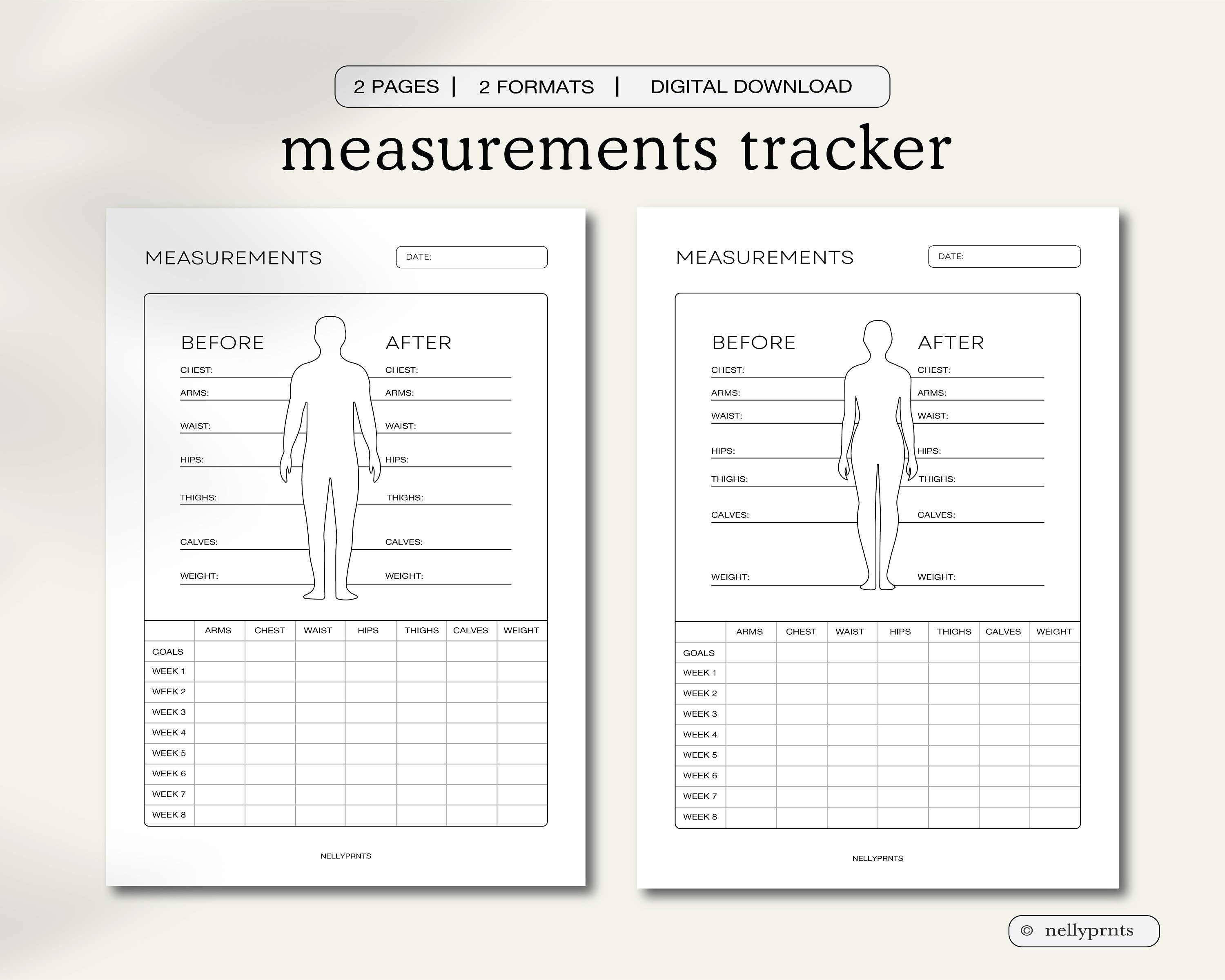 Body Measurements Tracker, Workout Progress, Weight Tracker, Fitness ...