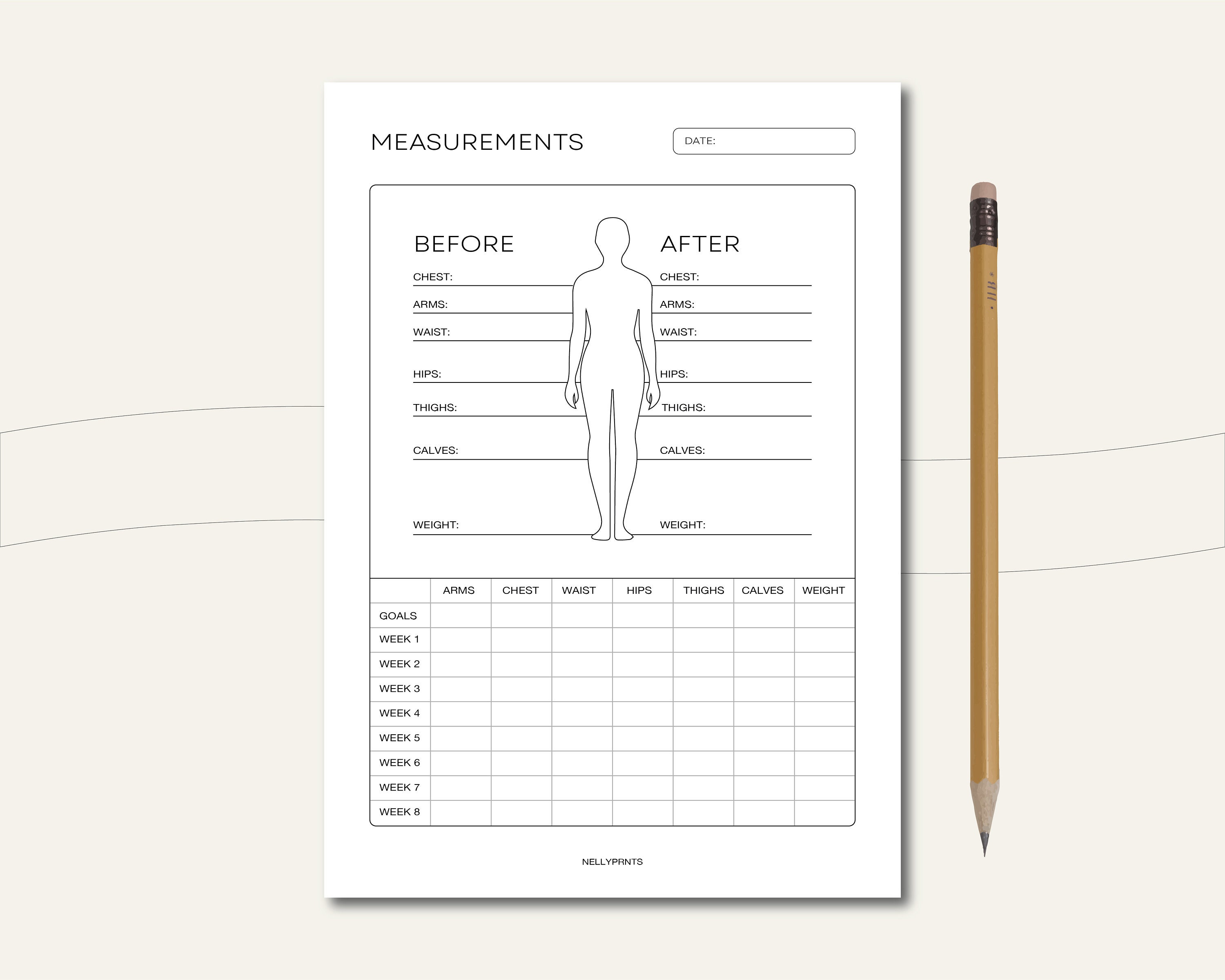 Body Measurements Tracker, Workout Progress, Weight Tracker, Fitness ...