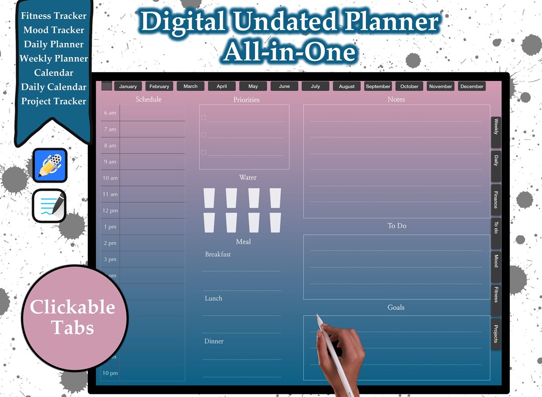 Goodnotes Template Goodnotes Planner Monthly Digital Planner Finance ...