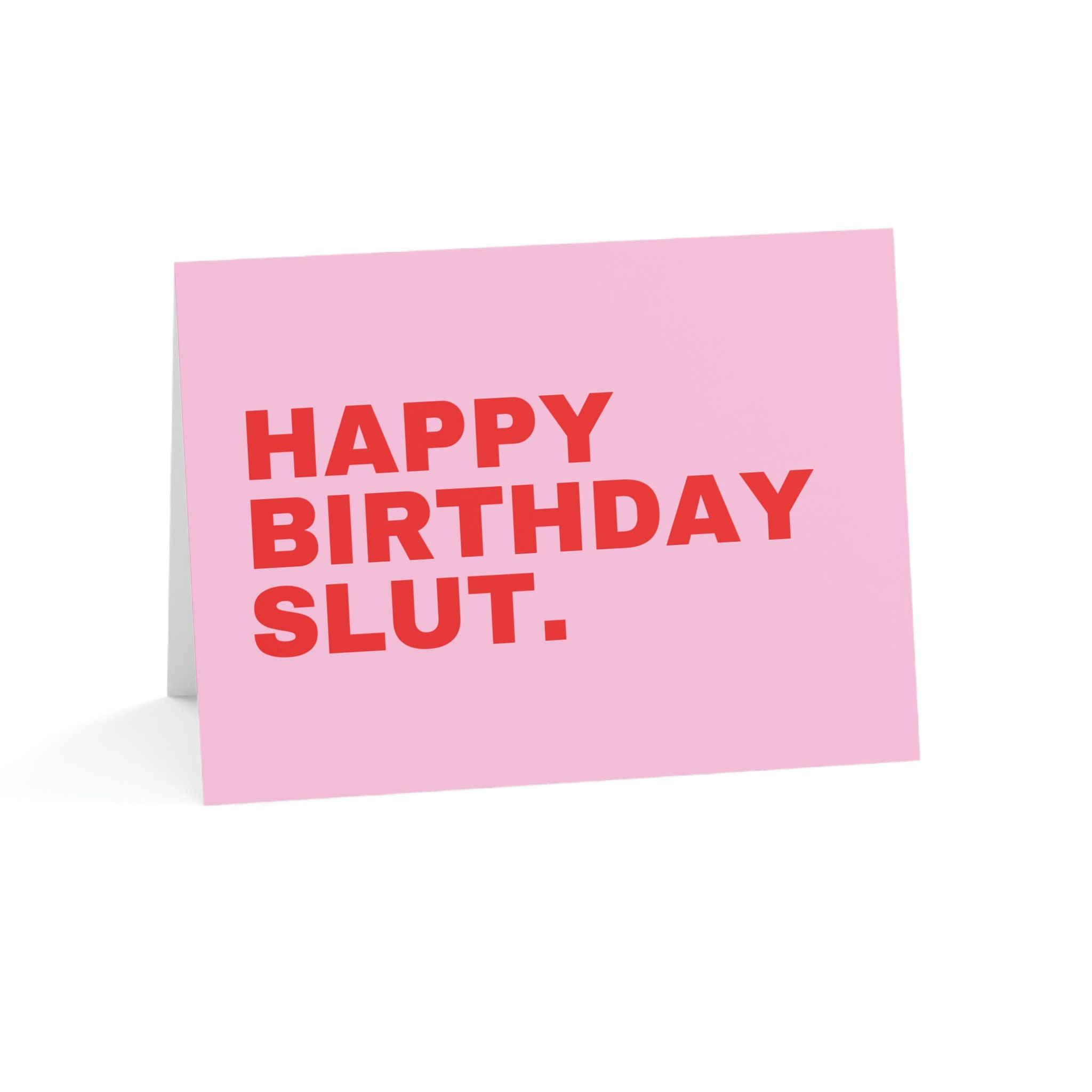 Happy Birthday Slut Funny Cards Adults Funny Birthday Etsy