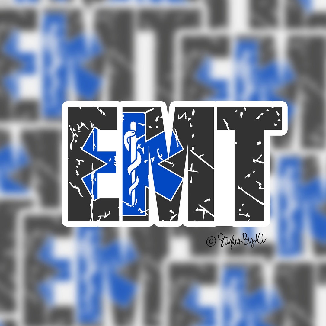 EMT With Star of Life Sticker EMS Sticker Medical - Etsy
