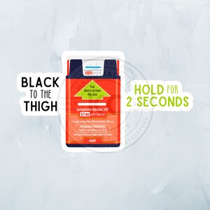 Epinephrine Injectors | Sticker | 2 COLOR OPTIONS | Hand-drawn ...