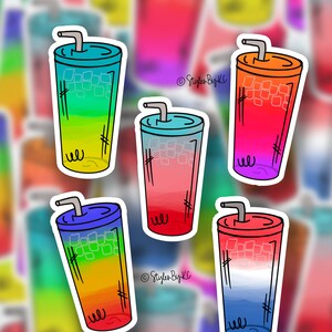 Loaded Tea Cup | Sticker | 5 Color Options | Iced Tea | Cute Sticker ...