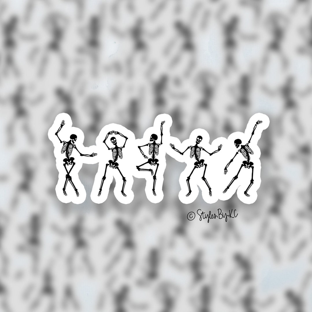 Skeleton Dance | Sticker | Funny Halloween Sticker | Fall Seasonal ...
