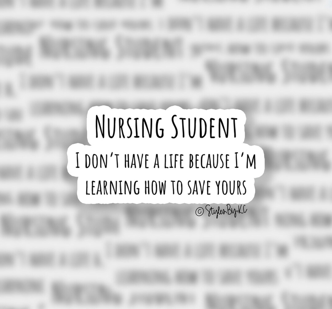 Nursing Student | Sticker | Funny Medical Sticker, Gift for Emt, Gift ...