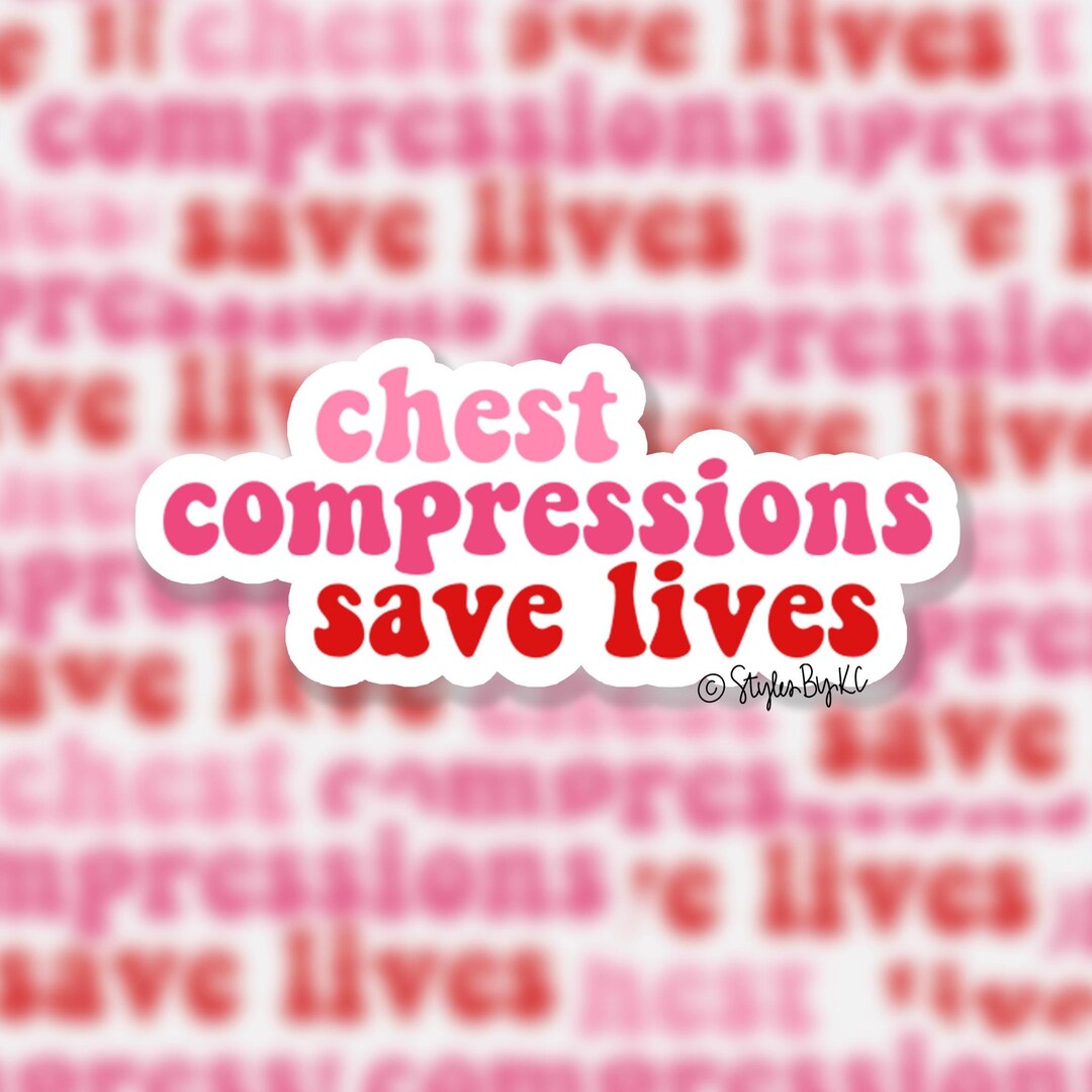 Chest Compressions Save Lives Retro | Sticker | EMS Sticker | Medical ...