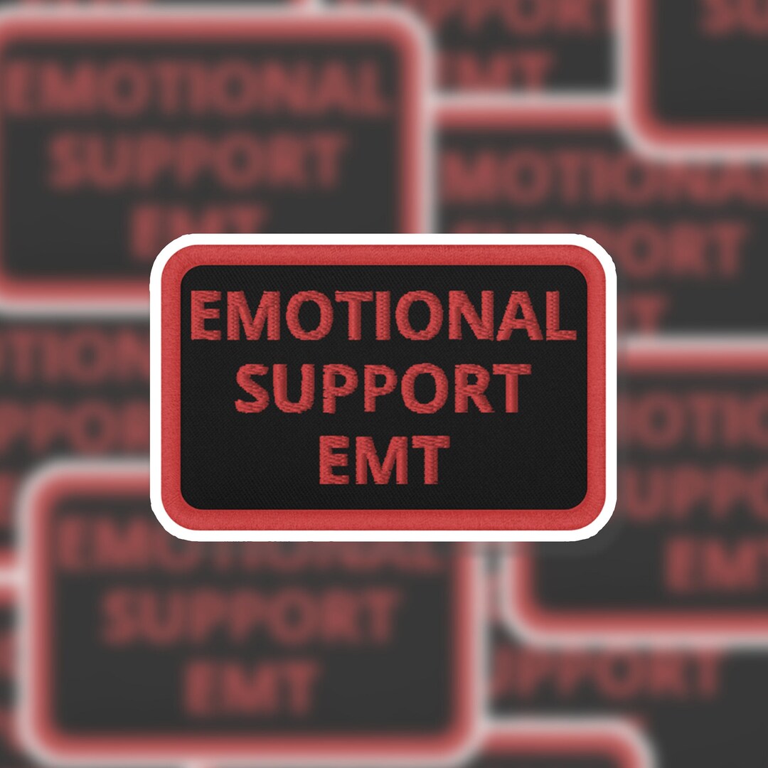 Emotional Support EMT | Sticker | Funny EMS Sticker | for EMT Nurse ...