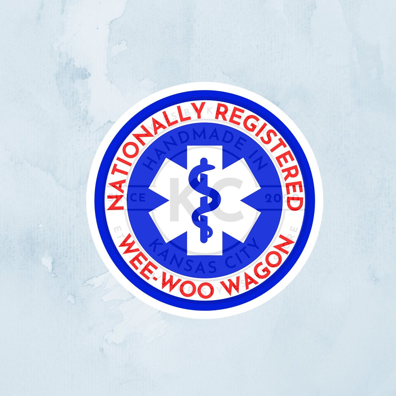 Nationally Registered Wee Woo Wagon Sticker Funny EMS - Etsy