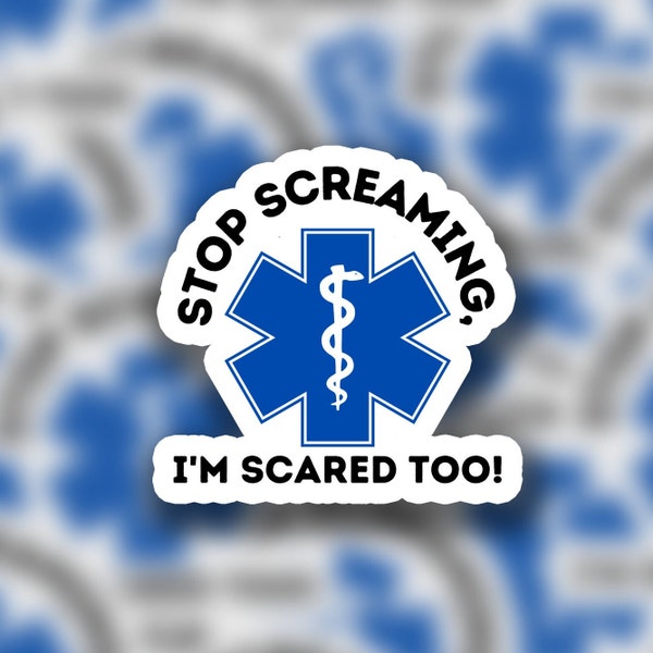 Stop Screaming Im Scared Too Helmet Sticker - Etsy