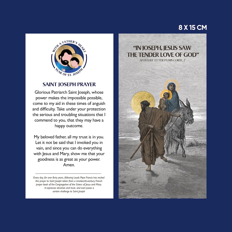 Set 2 Design Saint Joseph Prayer Card Digital Download | Ready to Print ...