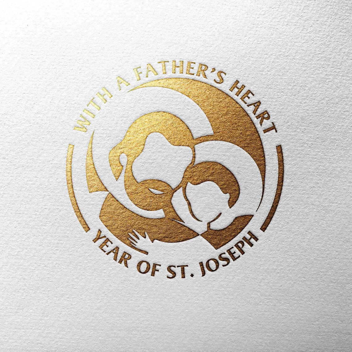Saint Joseph Logo Vector St. Joseph With Jesus Child, SVG for Cut Files ...