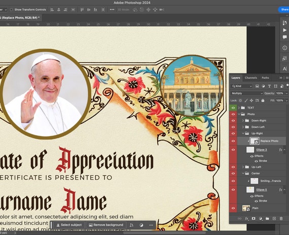 Catholic Certificates Templates