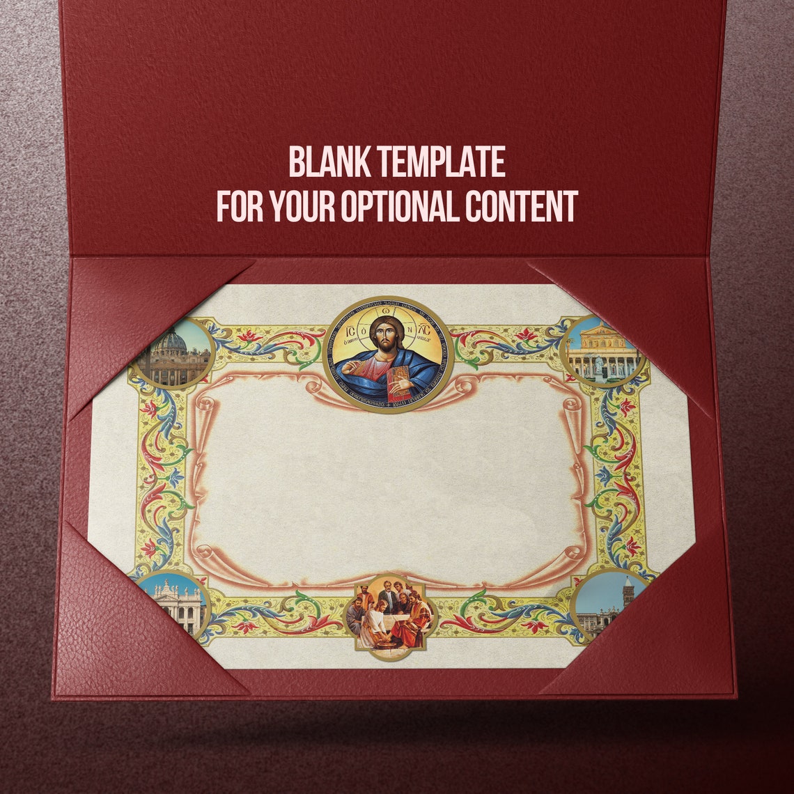 Printable Catholic Church Certificate Template: Papal Blessing ...