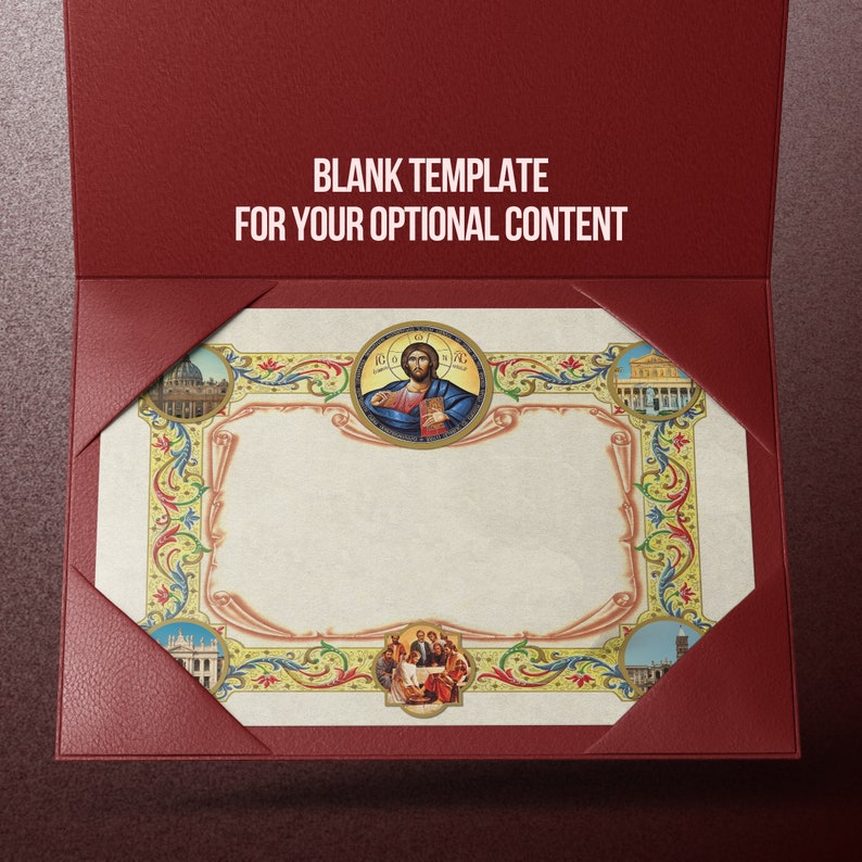 Printable Catholic Church Certificate Template: Papal Blessing ...
