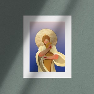 Jesus Embracing Illustration Catholic Printable Wall Art, Catholic ...