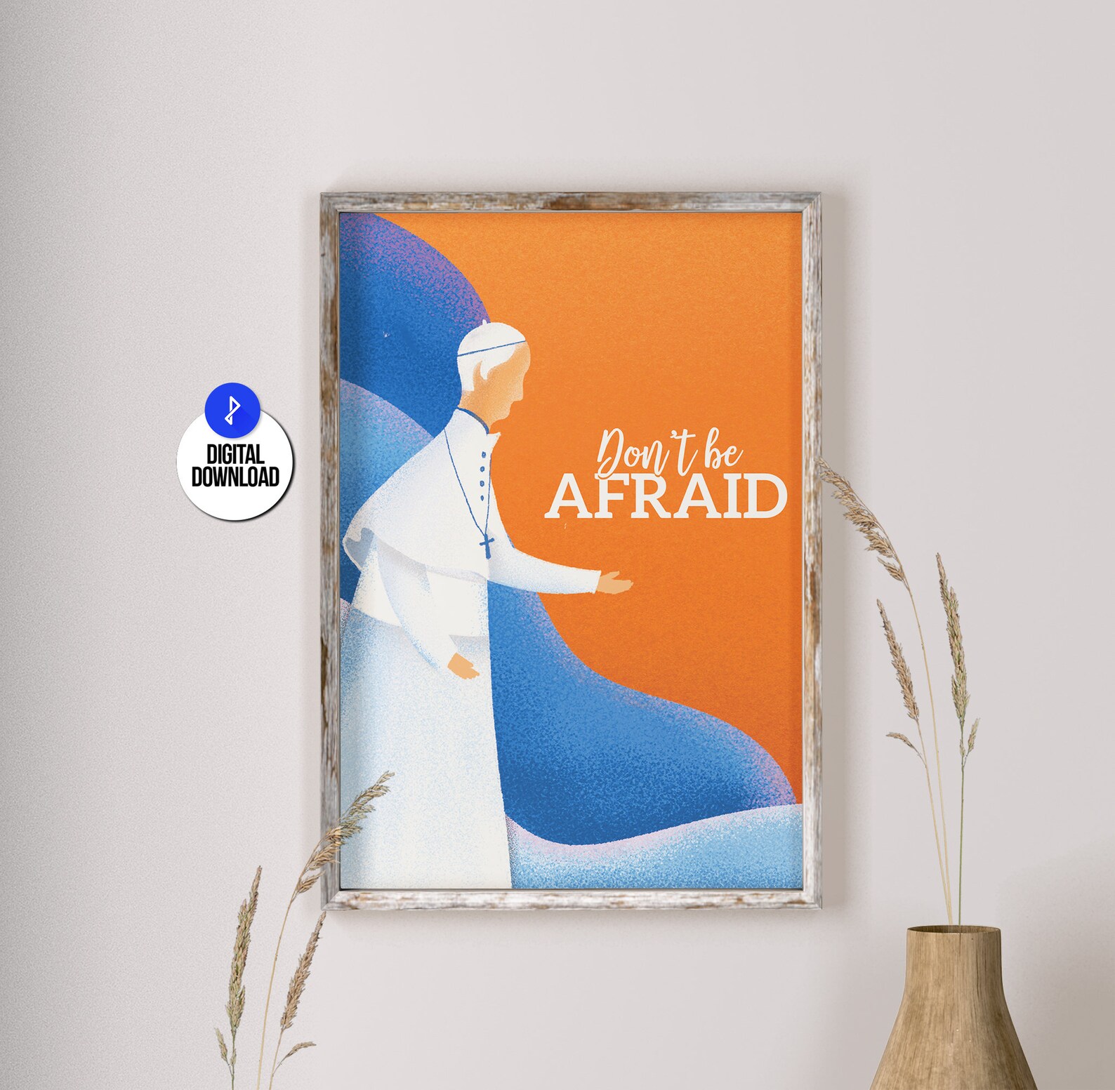 Pope Francis Don't Be Afraid Catholic Printable Wall - Etsy