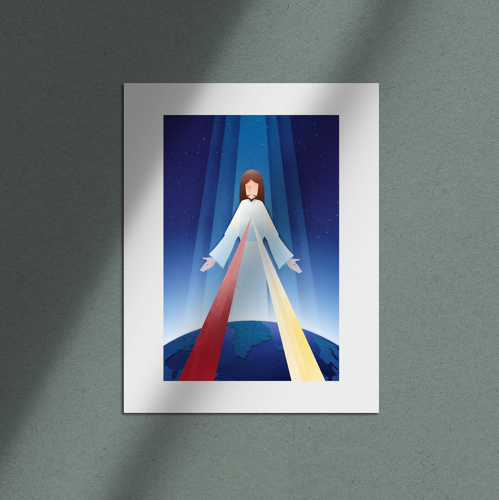 Jesus Divine Mercy Illustration | Catholic Printable Wall Art, Catholic ...