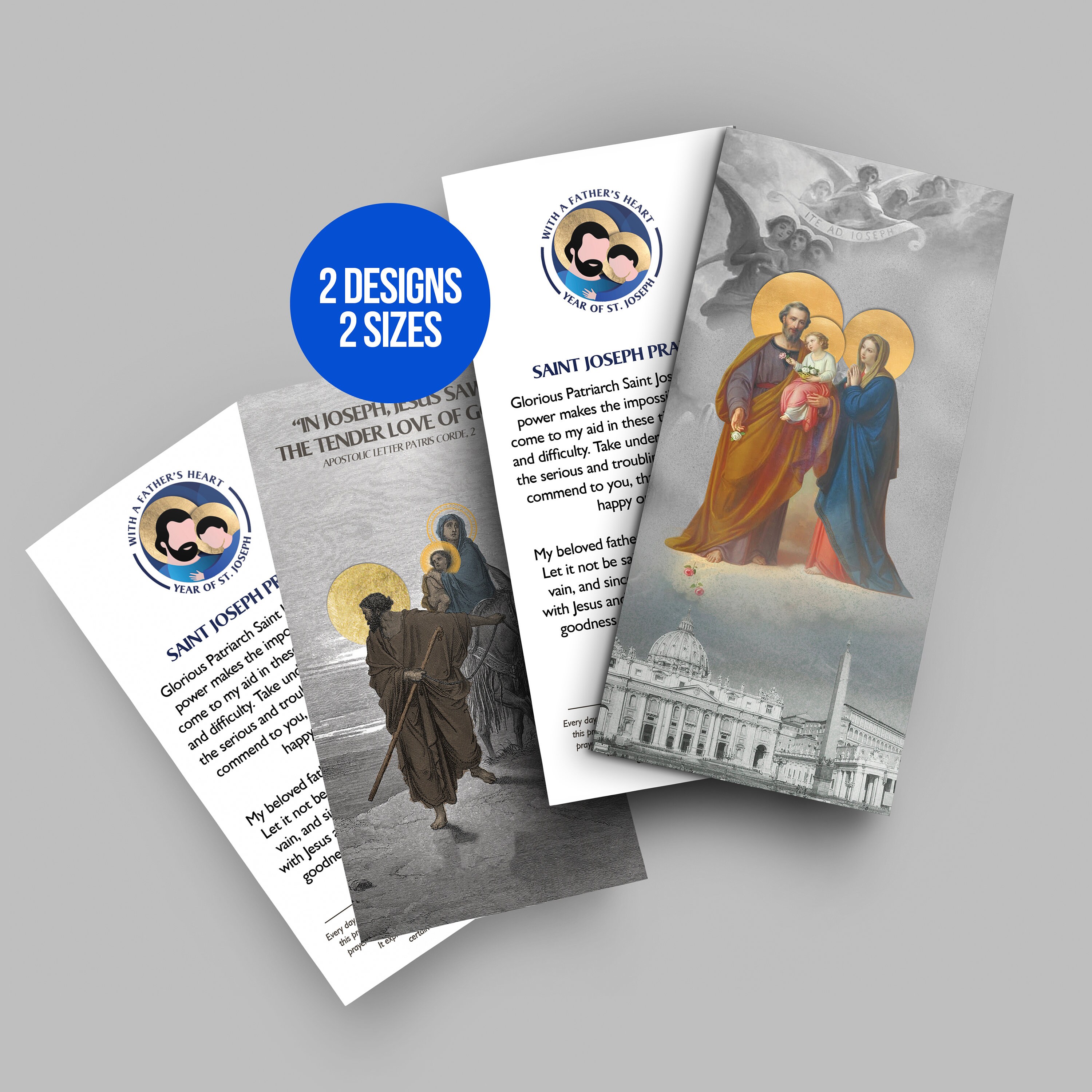 Set 2 Design Saint Joseph Prayer Card Digital Download | Ready to Print ...