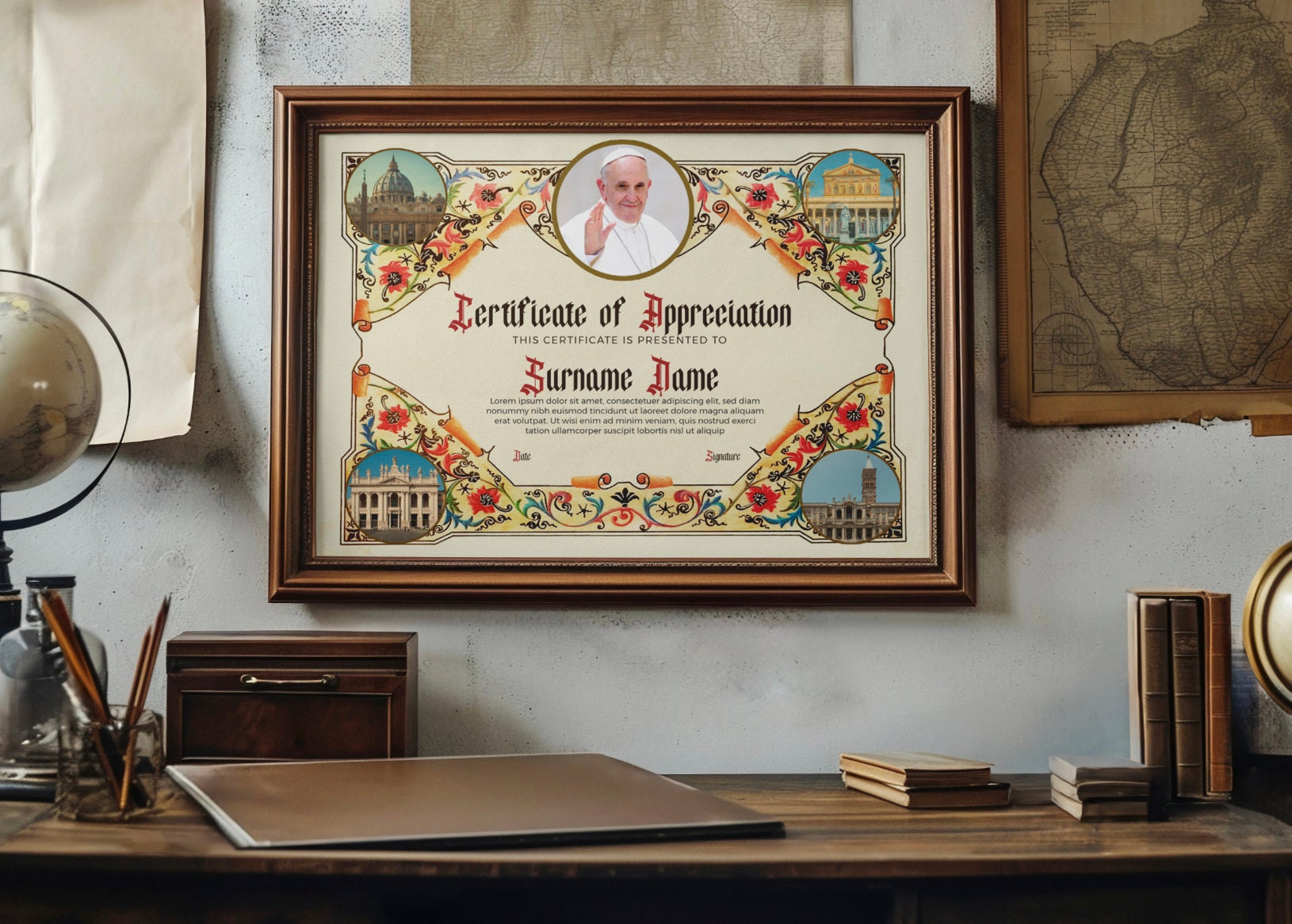 Printable Roman Catholic Church Certificate Template | Catholic ...
