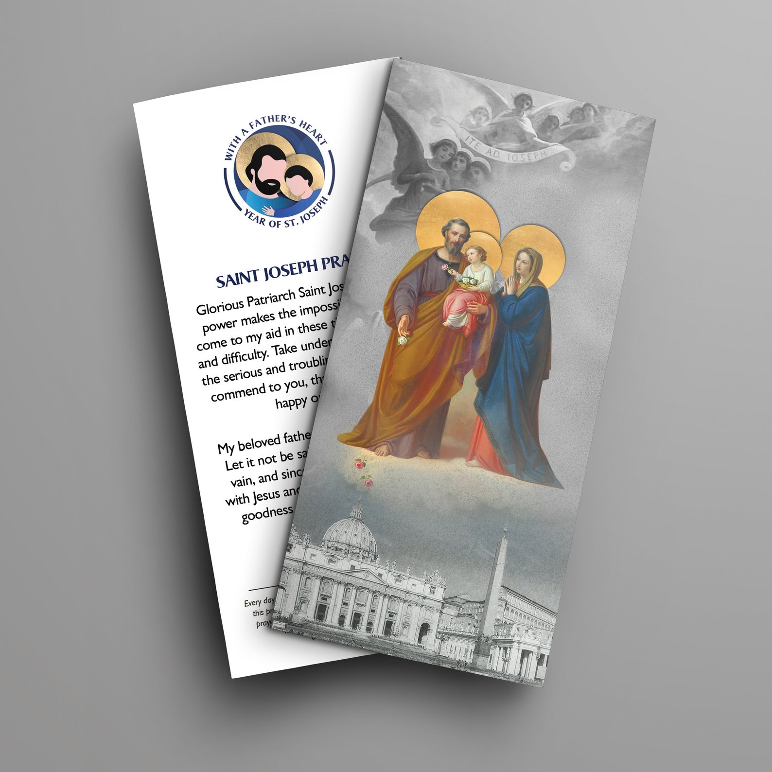 Set 2 Design Saint Joseph Prayer Card Digital Download | Ready to Print ...