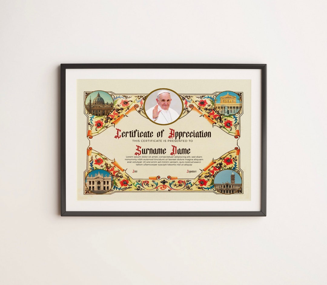 Printable Roman Catholic Church Certificate Template | Catholic ...