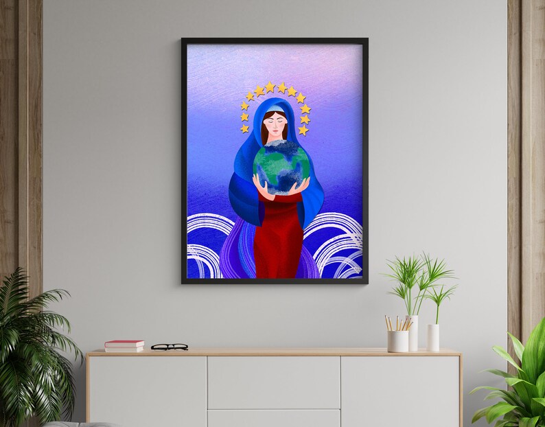 Holy Virgin Mary Protects the Earth Immaculate Mary, Mother Mary ...