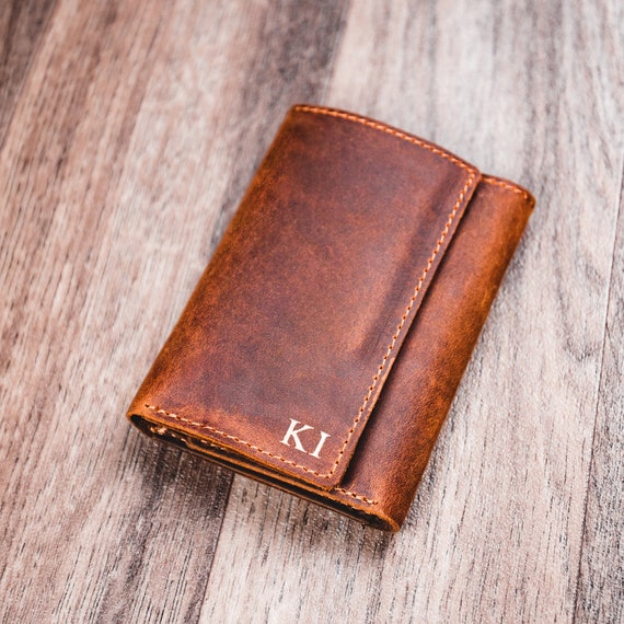 TRIFOLD MENS WALLET Men's Leather Trifold Wallet Handmade - Etsy